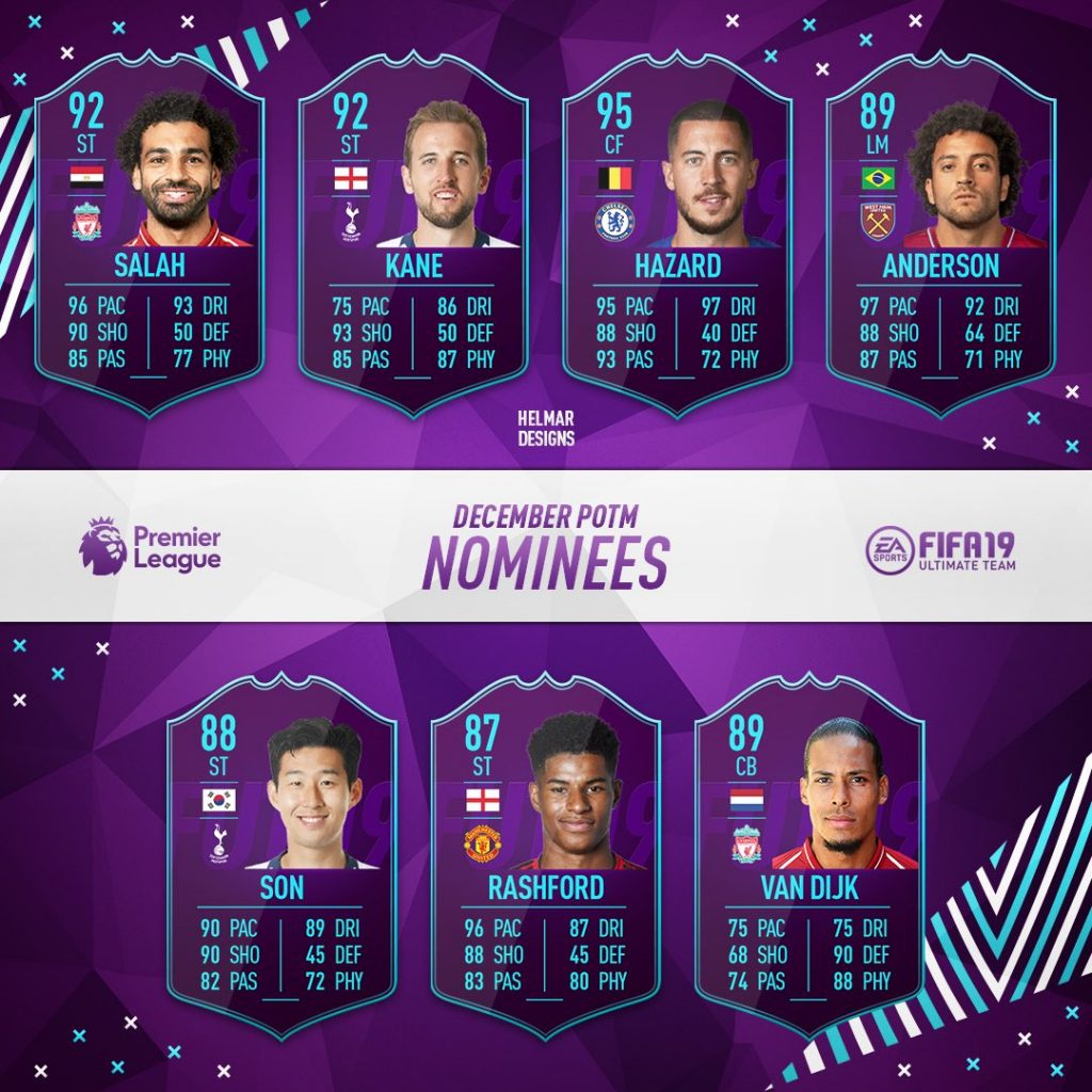 FIFA 19: Nomination of the December POTM of the Premier League ...
