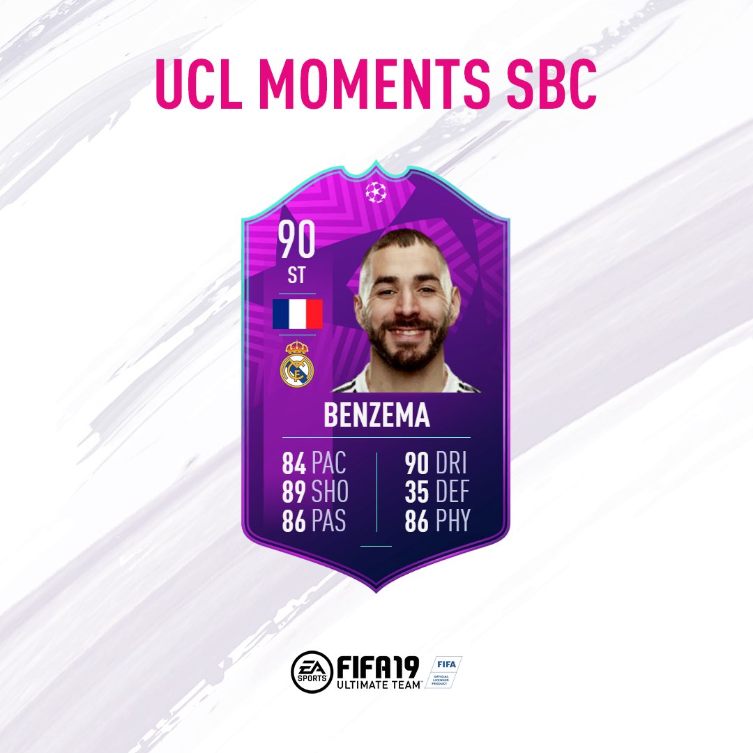 FIFA 19: Karim Benzema – UCL Moments SBC announced | FifaUltimateTeam ...