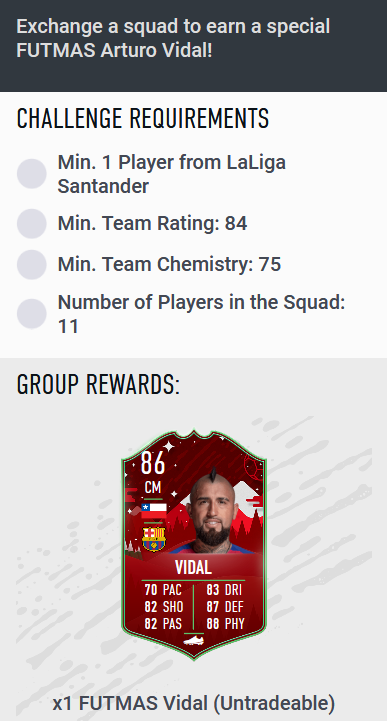 FIFA 20: Arturo Vidal FUTMAS SBC - Requirements - FifaUltimateTeam.it - UK