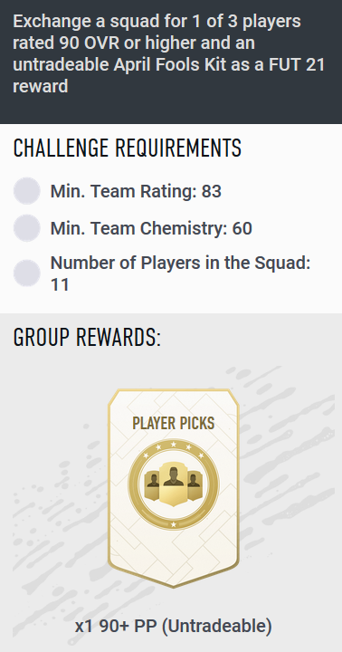Fifa 20 90 Upgrade Sbc For April Fools Kit In Fut 21 Requirements