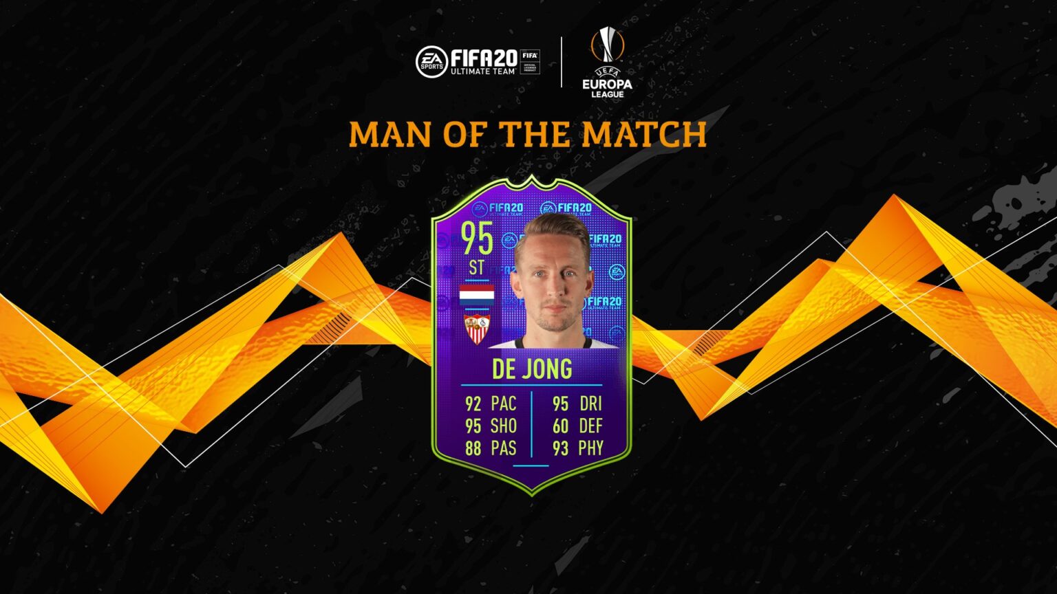 FIFA 20: Luuk de Jong Europa League Final MOTM - Man Of The Match card ...