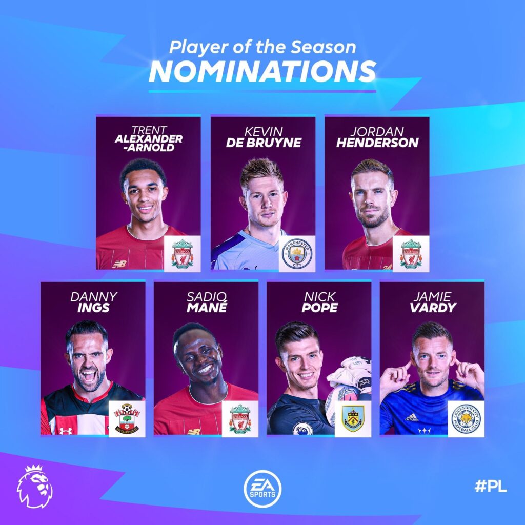 FIFA 20: POTS Premier League Nominations - Player of The Season ...