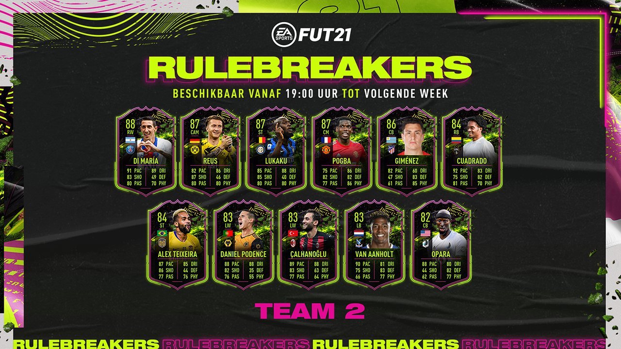 FIFA 21: Rule Breakers Team 2 announced - FifaUltimateTeam.it - UK