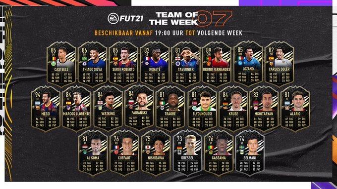 Fifa 21 Totw 7 Reveal And Leaks Fifaultimateteam It Uk