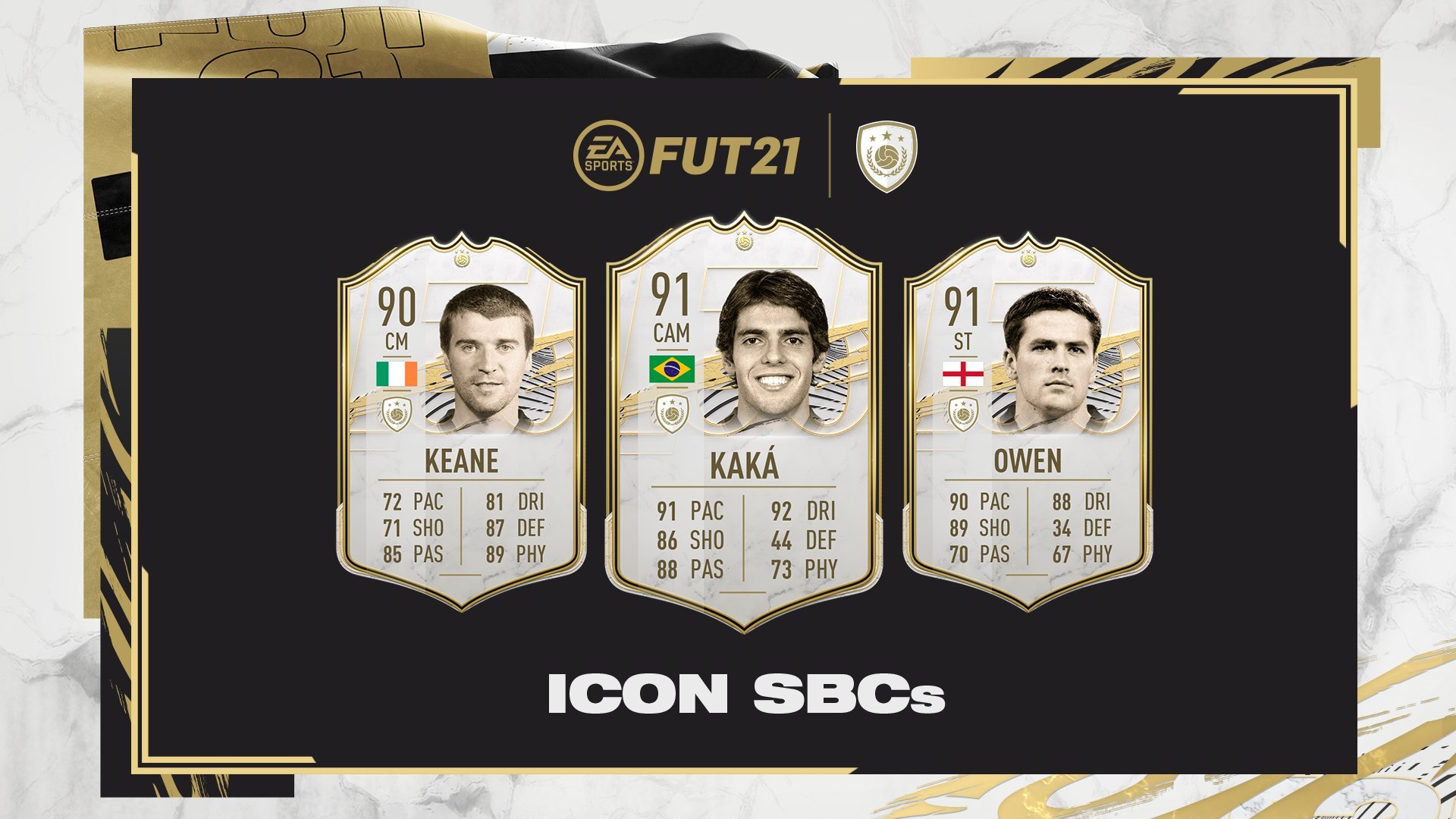 Fifa 21 Kaka Keane Owen Icon Sbc Announced Fifaultimateteam It Uk