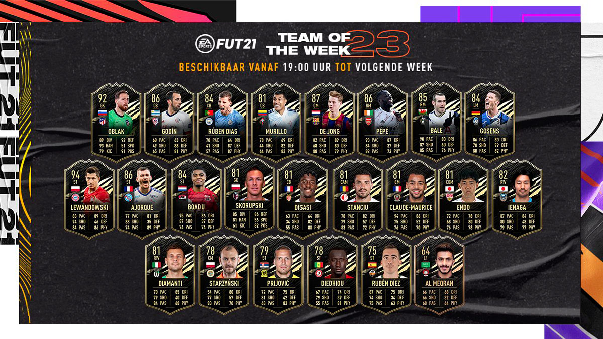 Fifa 21 Totw 23 Reveal And Leaks Team Of The Week Leaked