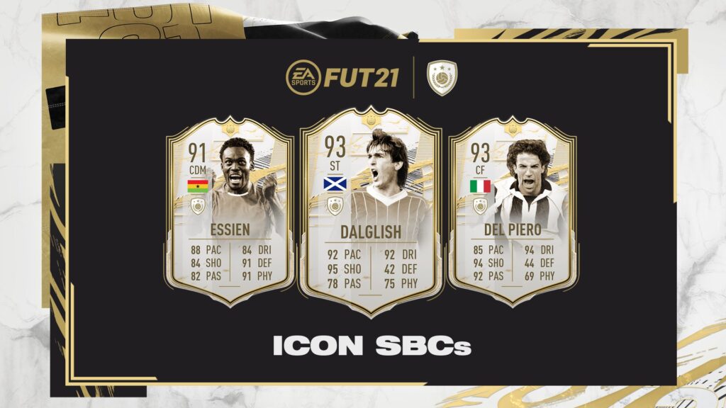 FIFA 21: Dalglish Del Piero Essien Prime Icon Moments SBC announced ...