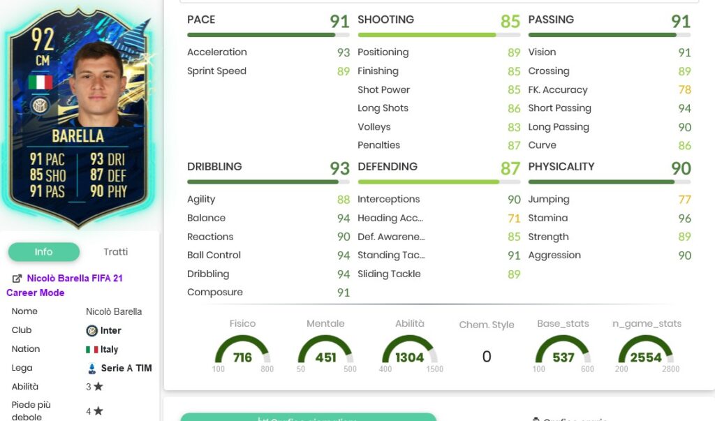 FIFA 21: Nicolo Barella TOTS card in Objectives – How to Complete ...