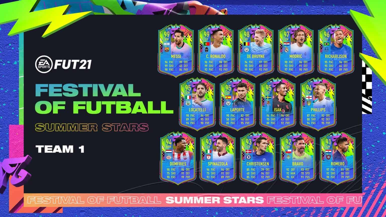 Fifa 21 Fof Summer Stars Team 1 Reveal And Leaks Festival Of Futball