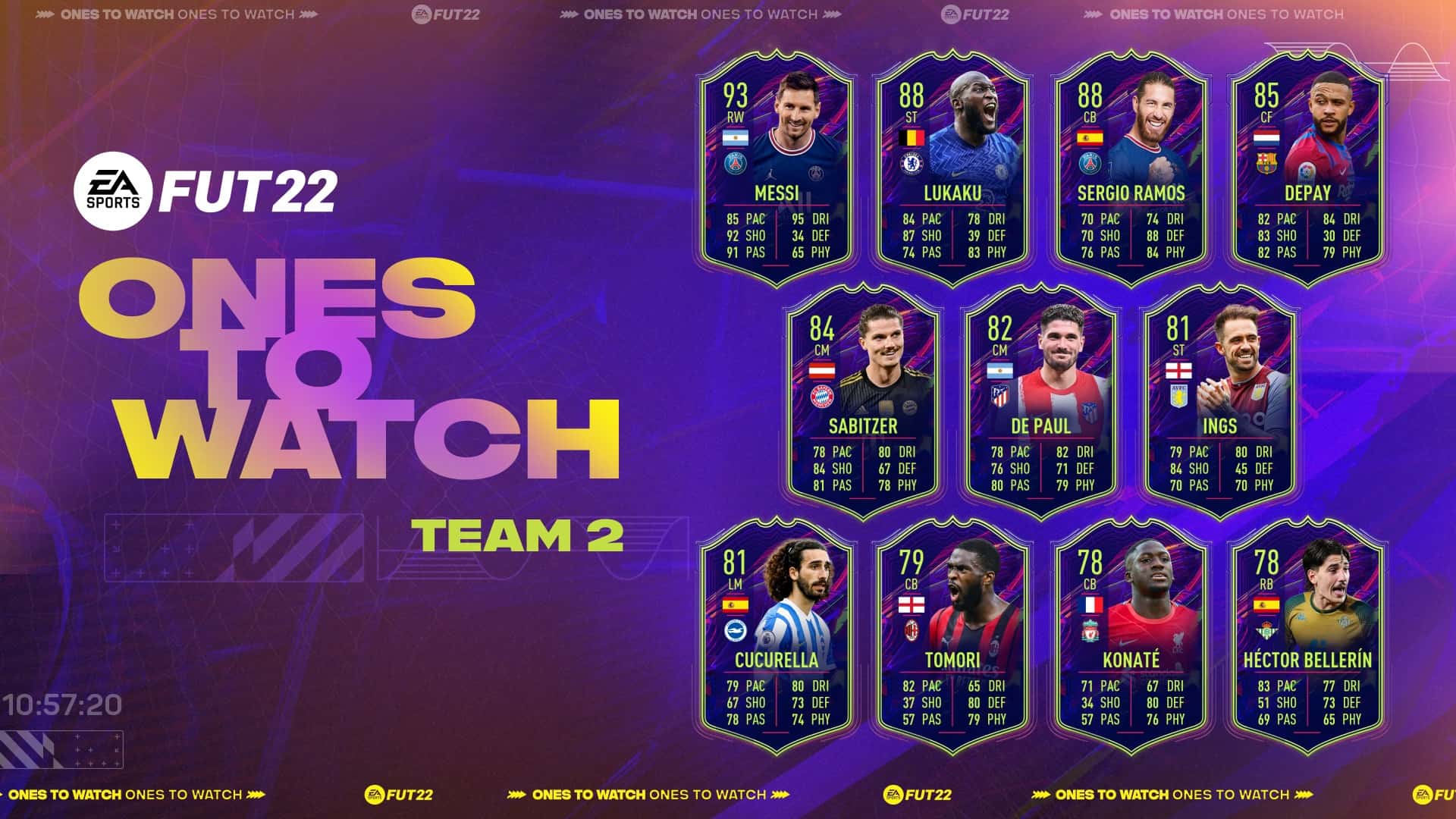 Fifa 22 Otw Team 2 Mini Release Reveal Ones To Watch Cards