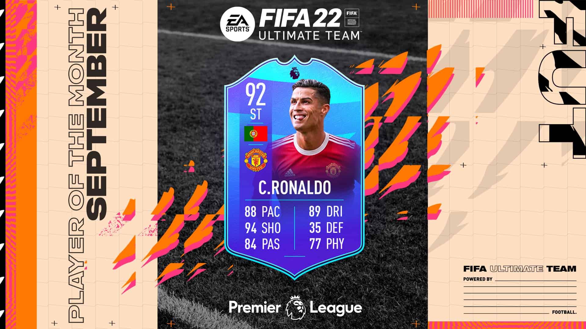 FIFA 22 SBC Cristiano Ronaldo POTM Premier League September - Cheapest ...