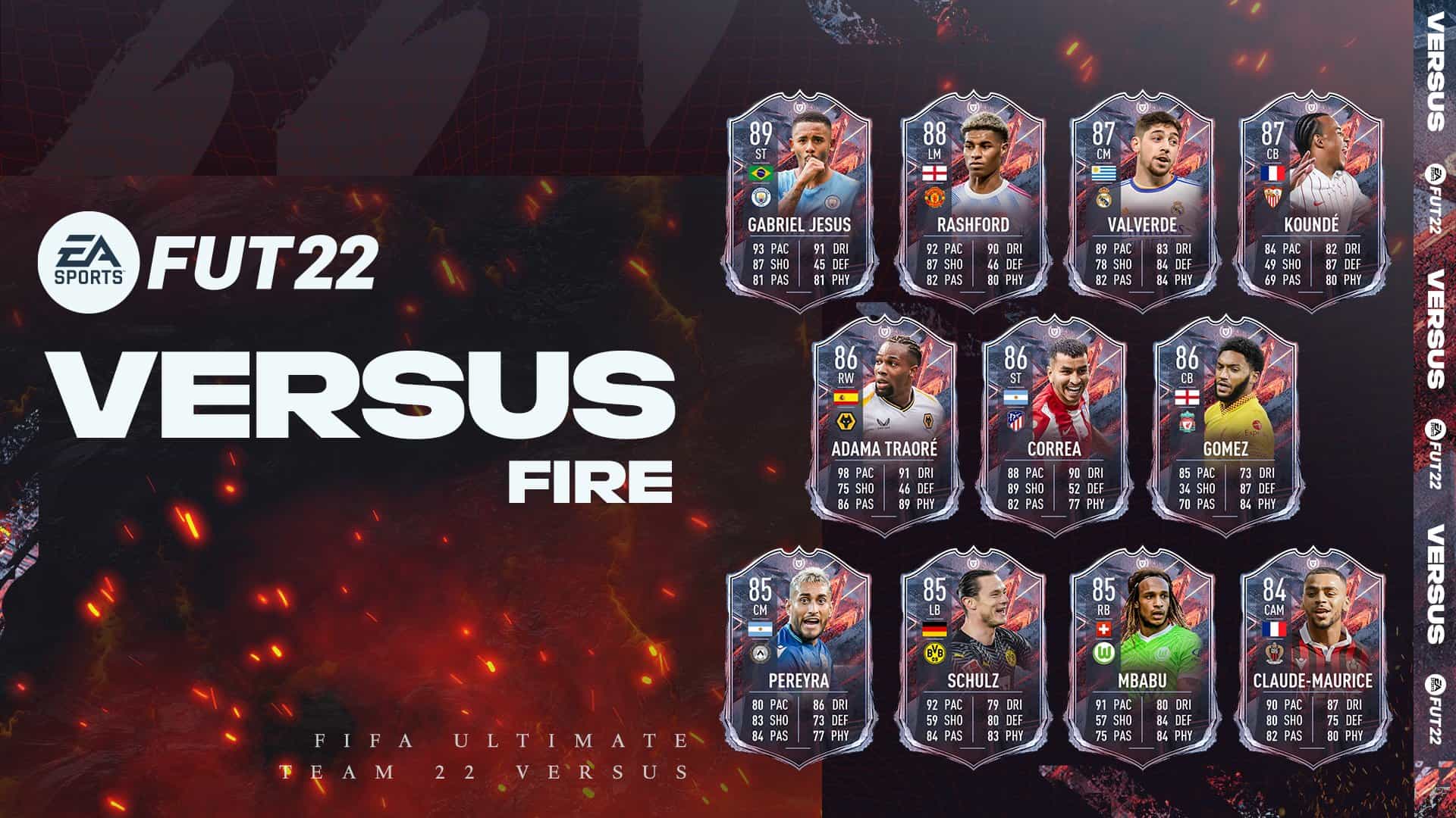 FIFA 22 FUT Versus Team Fire Reveal and Leaks - FifaUltimateTeam.it - UK