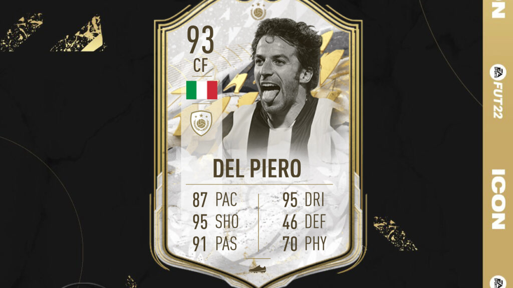 Fifa 22 Alessandro Del Piero Prime Moments Icon Sbc Available