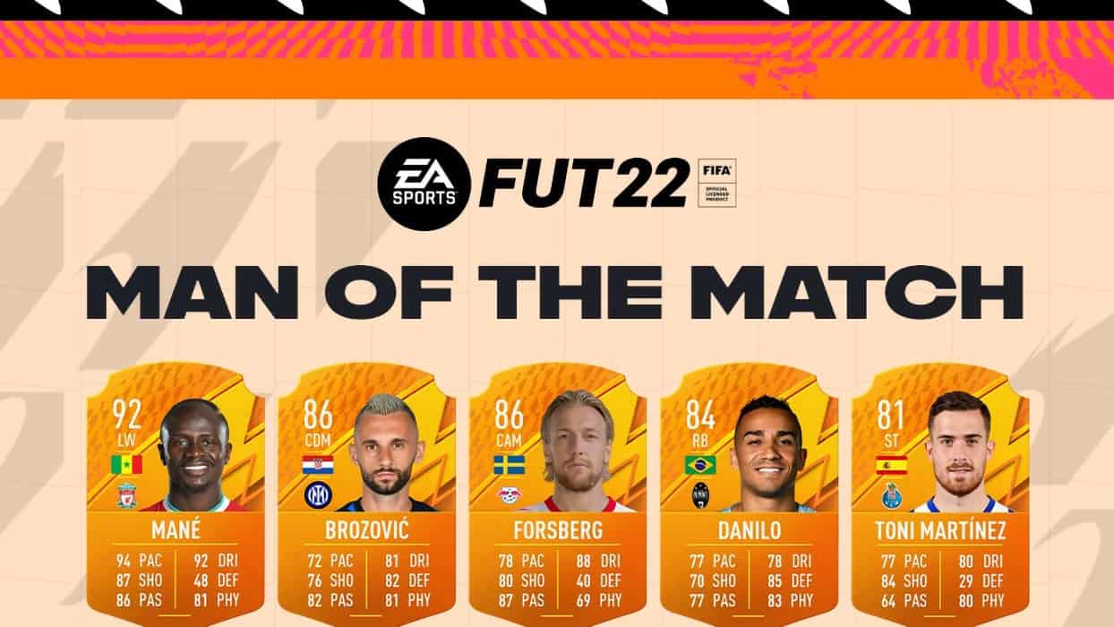 FIFA 22 MOTM Mane, Brozovic and Danilo. Full List April 23 Man of The ...