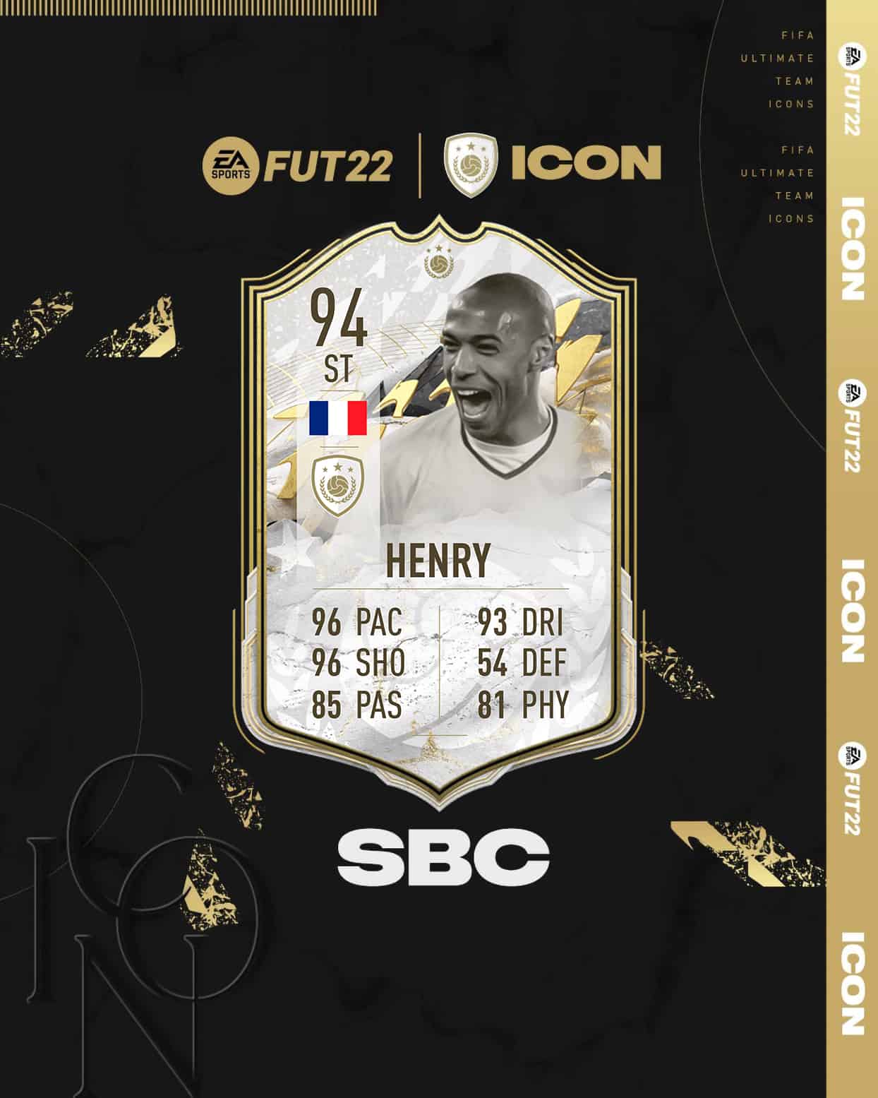 Fifa 22 Thierry Henry Prime Moments Icon Sbc Available