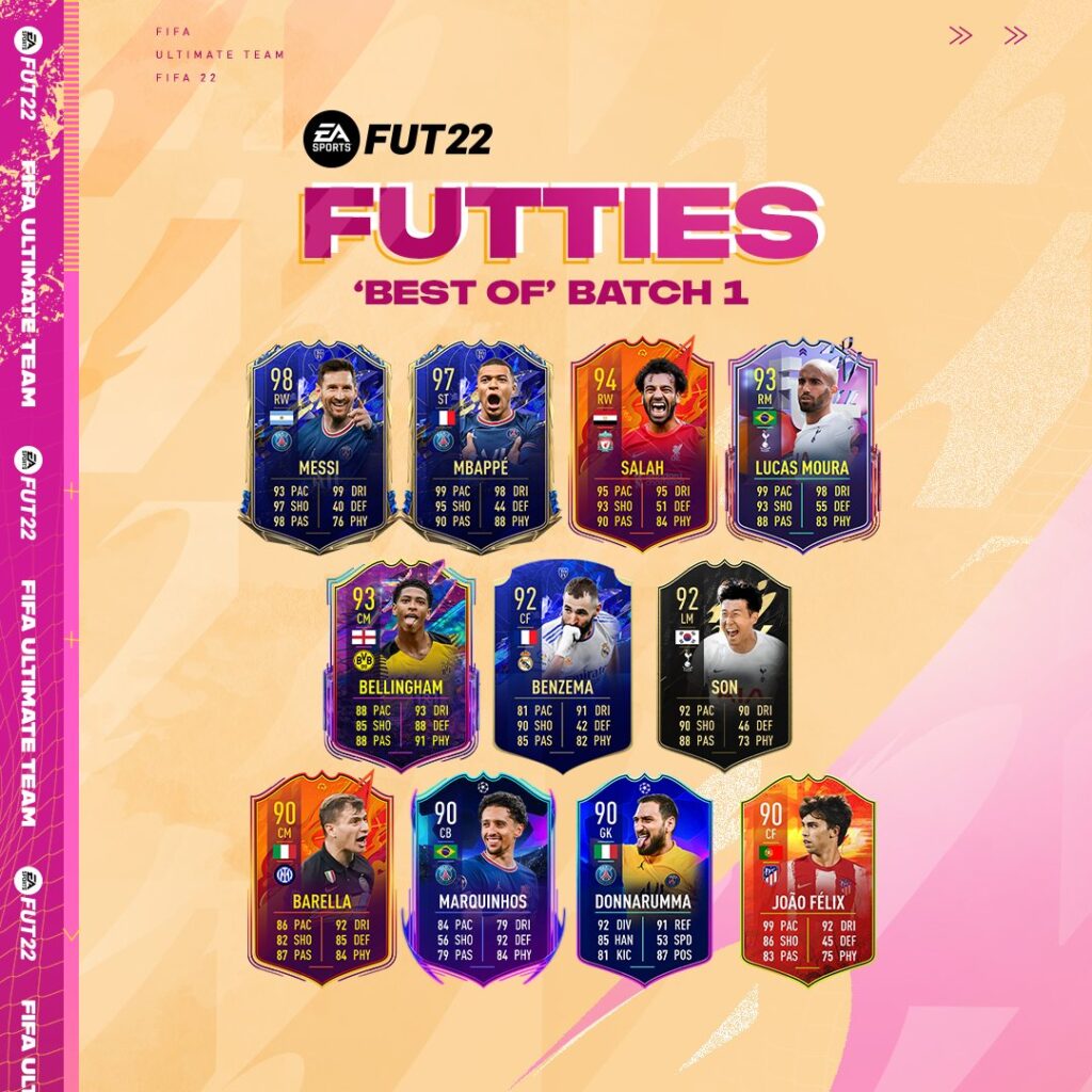 FIFA 22: FUTTIES Best of Batch 1 Full List with Mbappe and Neymar ...