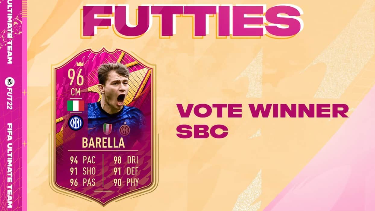 FIFA 22 SBC Nicolo Barella FUTTIES Premium Winner: Cheapest Solutions ...