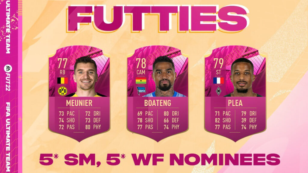 FIFA 22 FUTTIES Boateng, Meunier and Plea 5-Weak Foot and Skill Moves ...