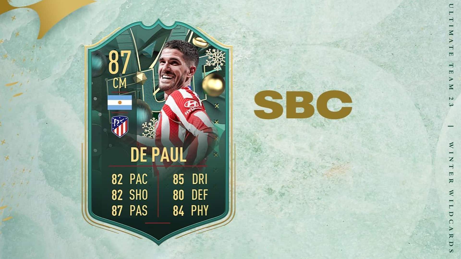 FIFA 23 SBC Rodrigo De Paul Winter Wildcards: Cheapest Solutions and ...
