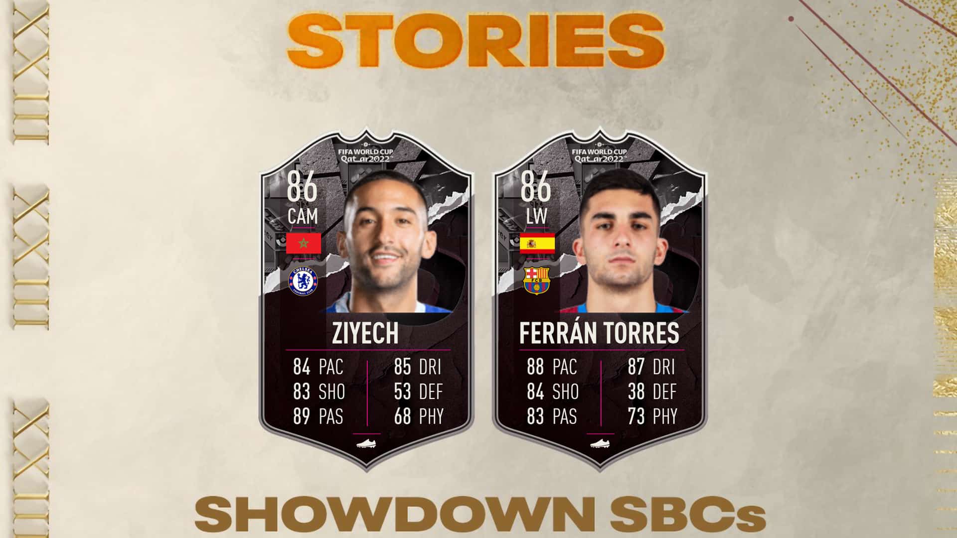 Fifa 23 Sbc Ziyech Vs Ferran Torres Showdown World Cup Cheapest