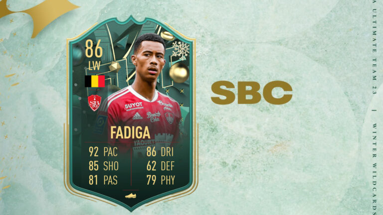 FIFA 23 SBC Noah Fadiga Winter Wildcards: Cheapest Solutions ...
