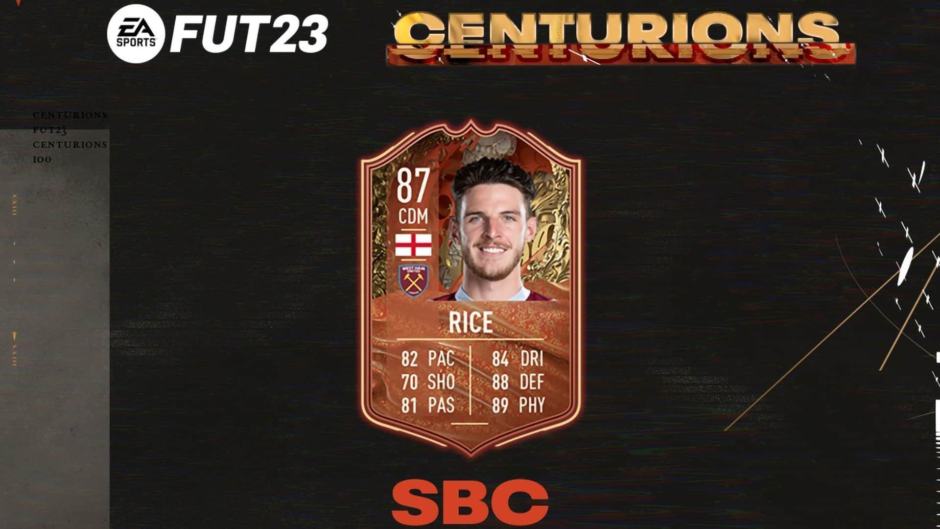 FIFA 23 SBC Declan Rice Centurions: Cheapest Solutions and Review ...