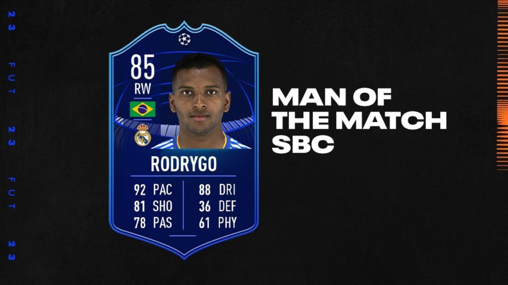 FIFA 23 SBC Rodrygo UCL MOTM Man Of The Match: Cheapest Solutions ...