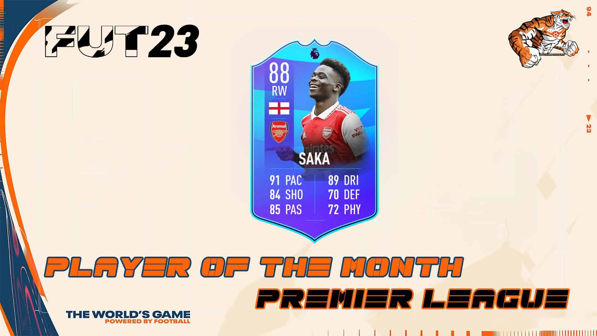 FIFA 23 SBC Bukayo Saka POTM Premier League March Winner - Cheapest ...
