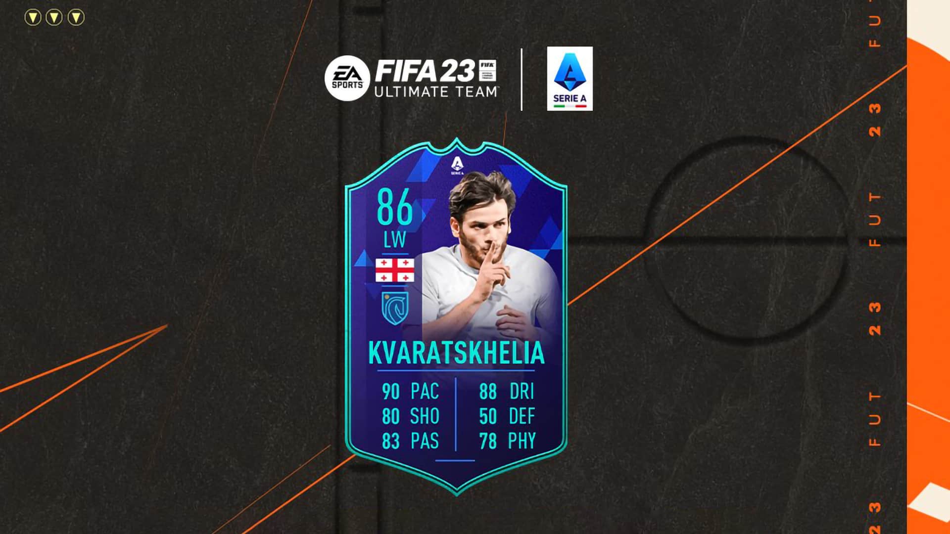 FIFA 23 SBC Khvicha Kvaratskhelia POTM Serie A TIM February Winner ...