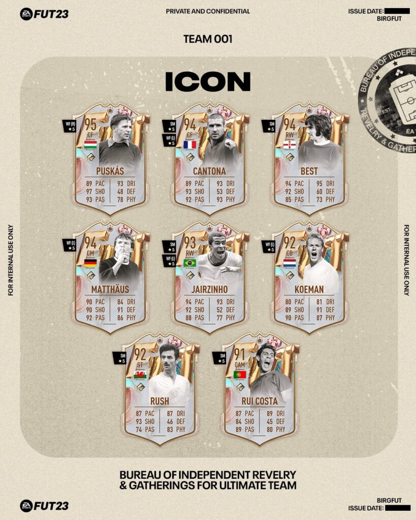 FIFA 23 FUT Birthday Icons Team 1 Release and Leaks | FifaUltimateTeam ...