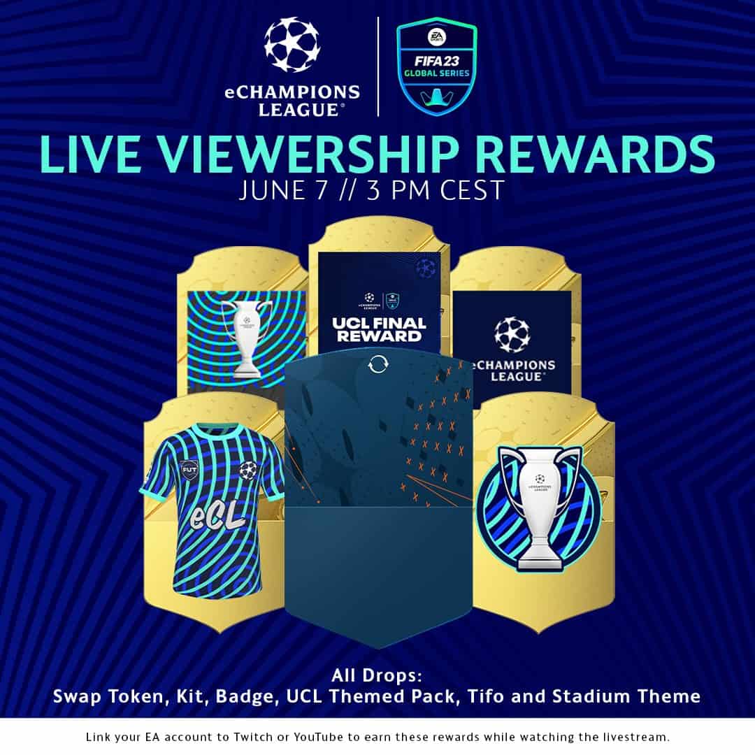 FIFA 23 eChampions League Final Live Viewership Rewards - FGS Token, Kit and Stadium theme ...