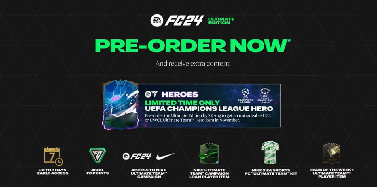 EA SPORTS FC 24 Official Pre-Order Bonus and Release Date With 7 Days ...