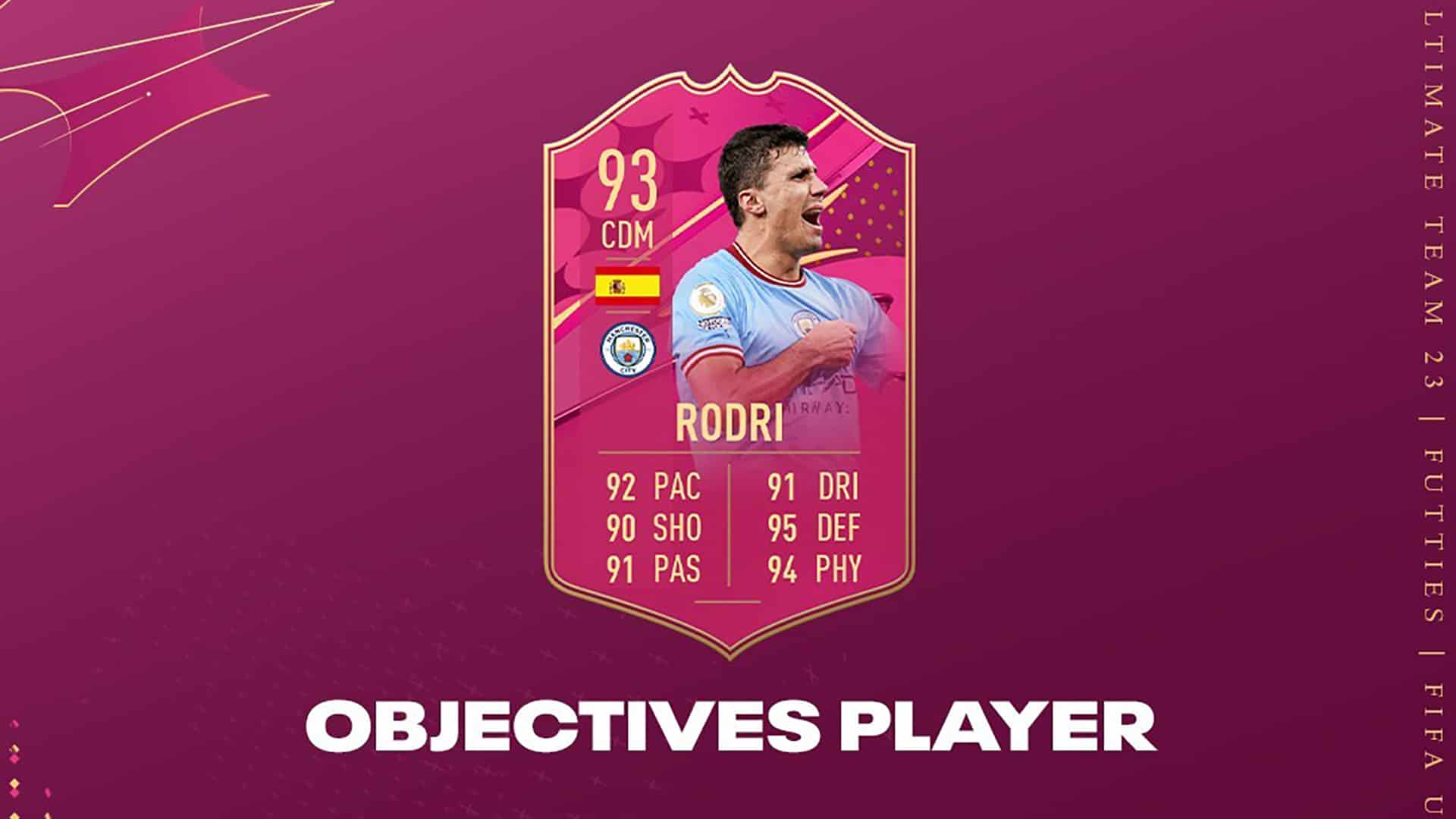 FIFA 23 Rodri FUTTIES Objectives - FifaUltimateTeam.it - UK