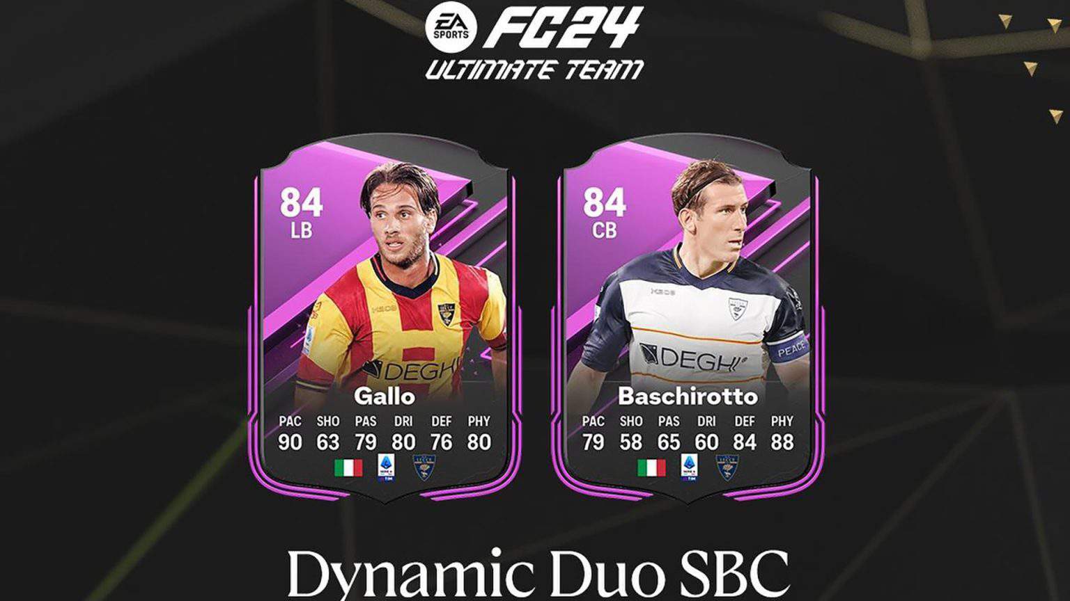 EA FC 24 SBC Baschirotto and Gallo Dynamic Duos Cheapest Solutions ...