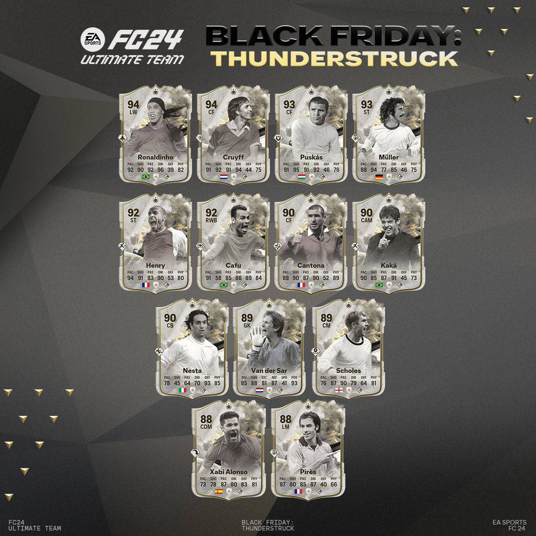 EA FC 24 Icons Thunderstruck Black Friday Mini Release and Leaks ...