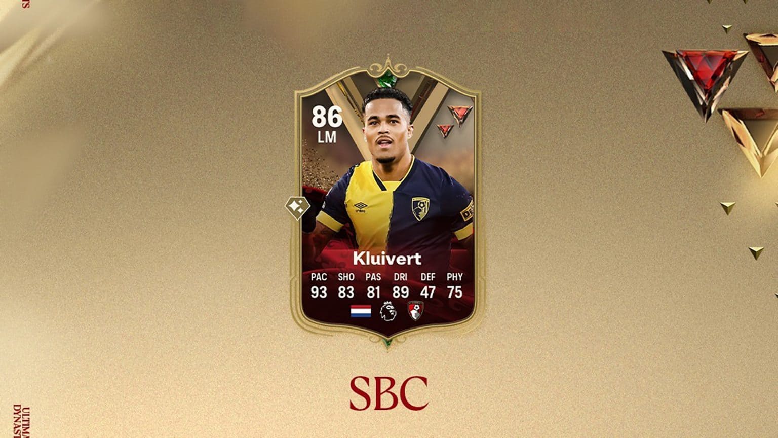 FC 24 SBC Justin Kluivert Ultimate Dynasties - FifaUltimateTeam.it - UK