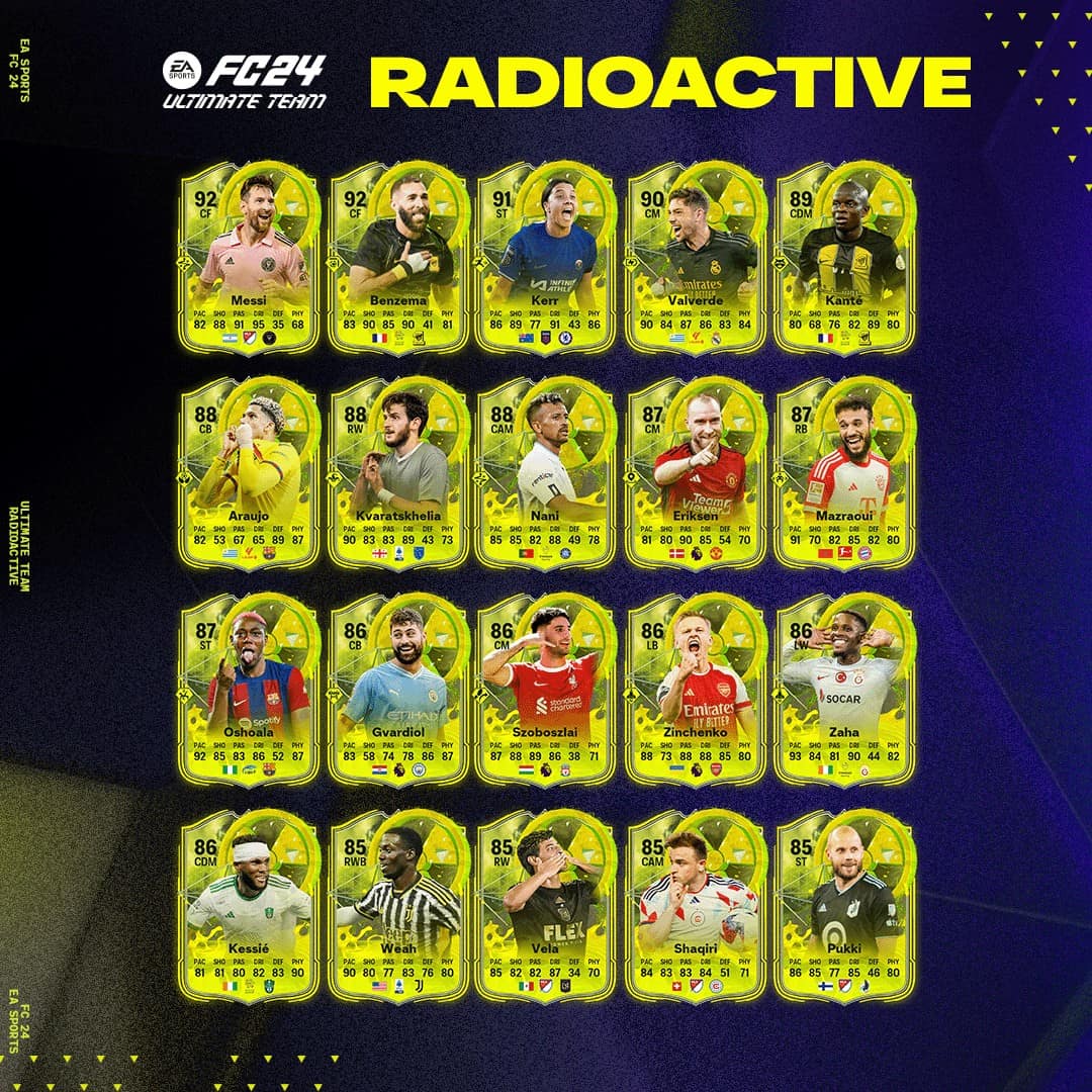EA FC 24 Radioactive Team 1 Mini Release and Leaks | FifaUltimateTeam ...