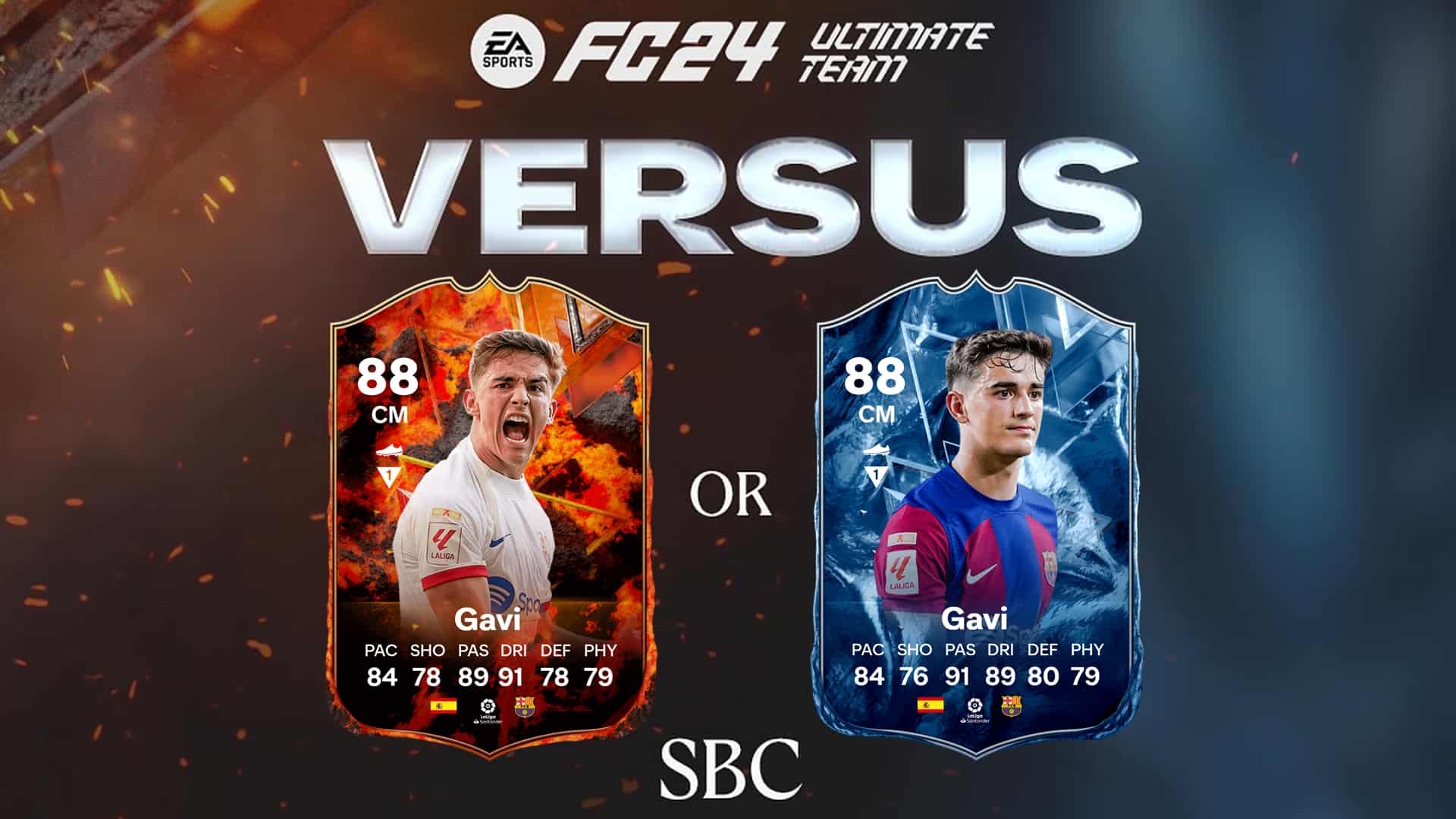 EA FC 24 SBC Gavi Fire Versus Ice - Which one to choose ...