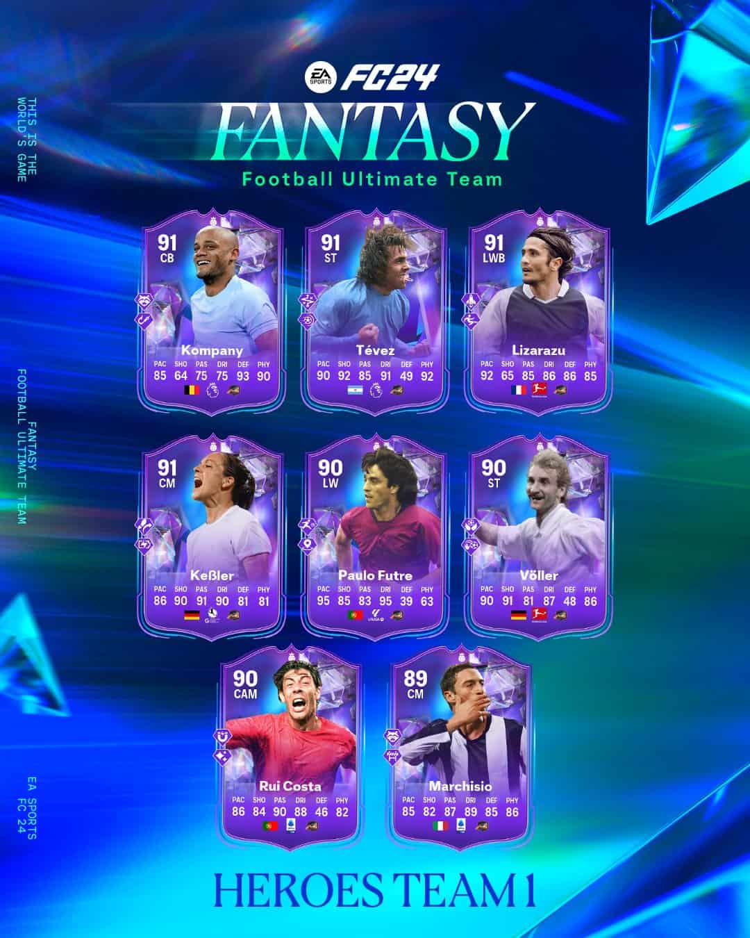 EA Sports FC 24 Heroes Fantasy FC Team 1 Mini Release and All Leaks ...