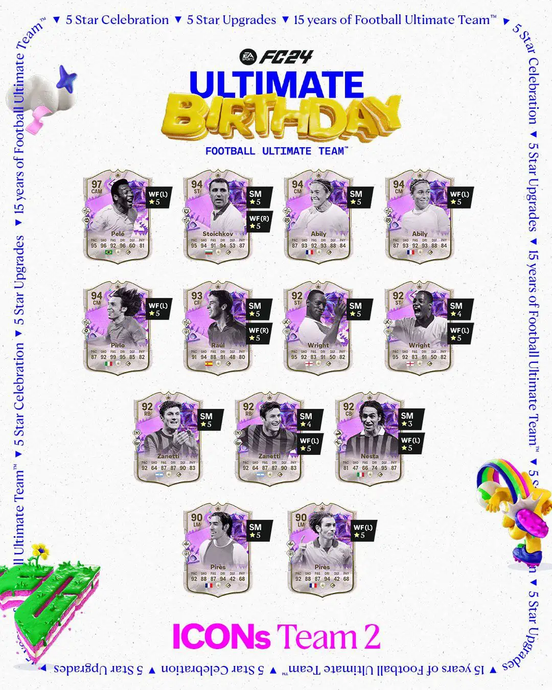 EA FC 24 Ultimate Birthday: Icons Team 2 Release and All Leaks ...