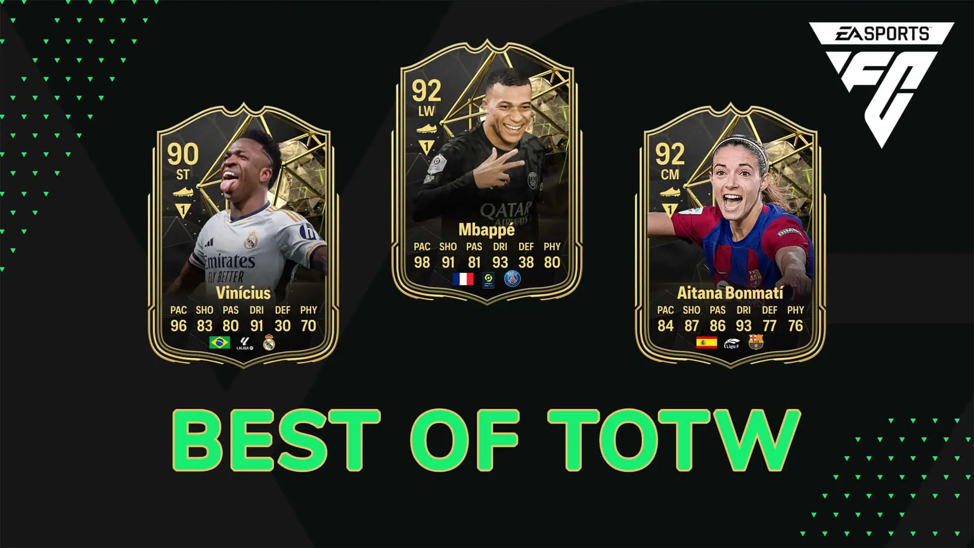 EA FC 24 TOTS "Best of TOTW" Full List with Mbappè, Vinicius Jr and ...