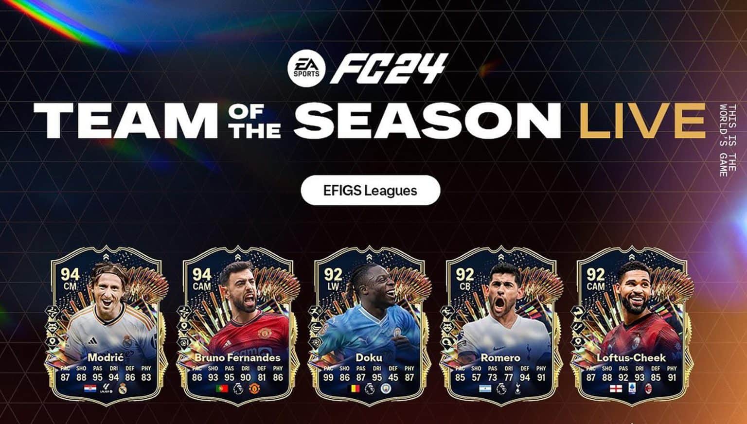 EA FC 24 Live TOTS Upgrade SBC: How To Get a Guaranteed Team Of The Season Pack ...