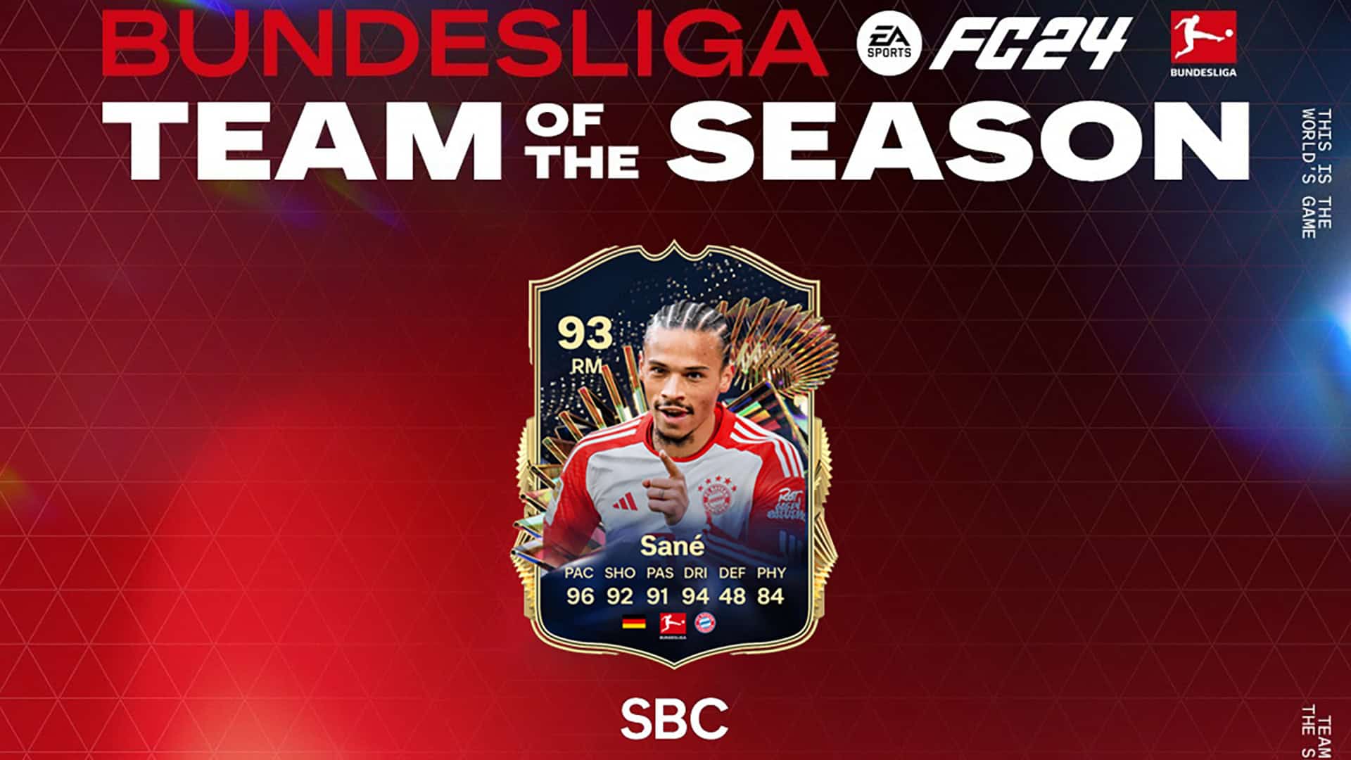 EA FC 24 SBC Leroy Sané TOTS Team Of The Season: All Tasks, Costs And ...