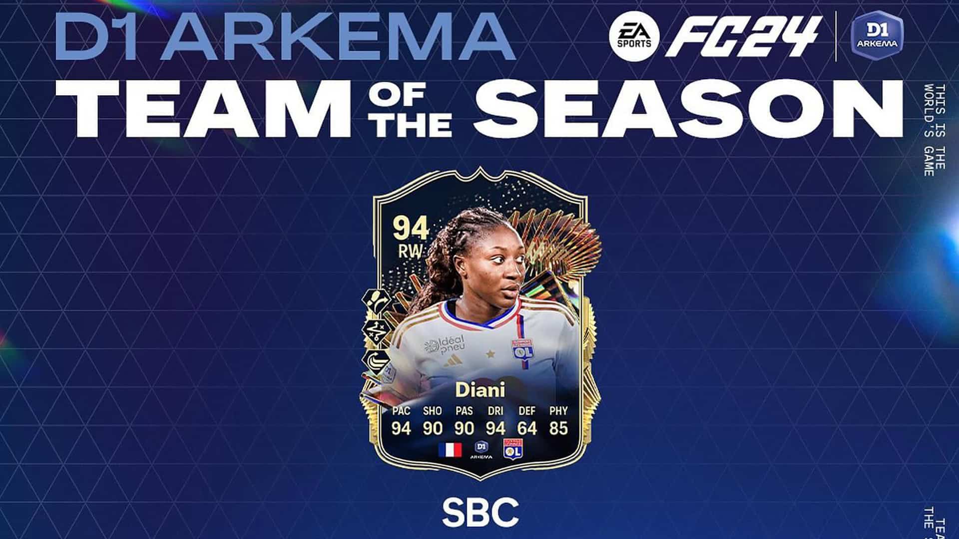 SBC Kadidiatou Diani TOTS EA FC 24: Review And Cheapest Solutions - FifaUltimateTeam.it - UK