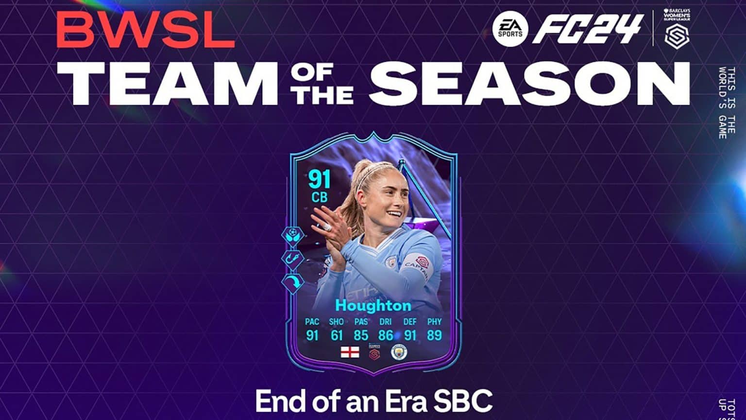 EA FC 24 SBC Steph Houghton EOAE: The End Of An Era Card of the English ...