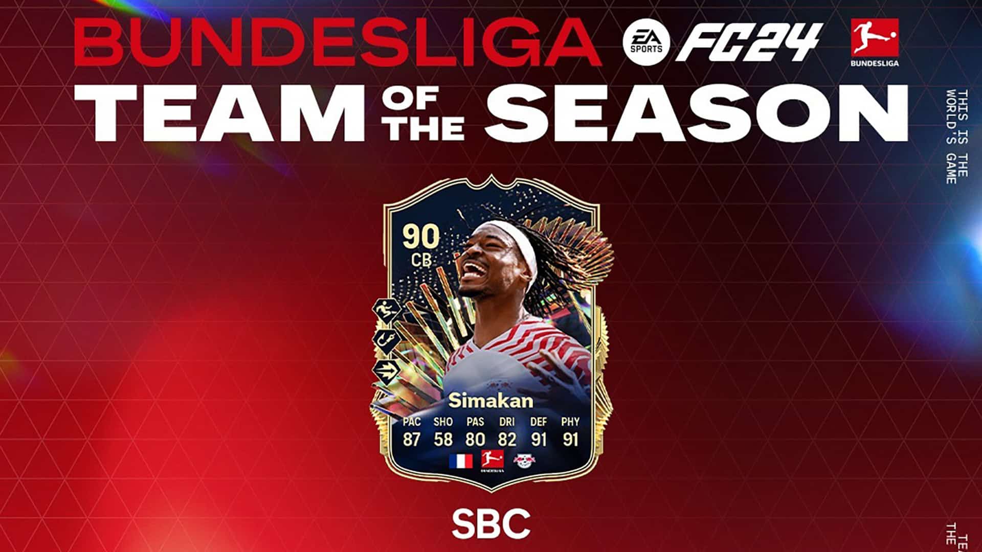 EA FC 24 SBC Mohamed Simakan TOTS Bundesliga: Costs And Cheapest ...