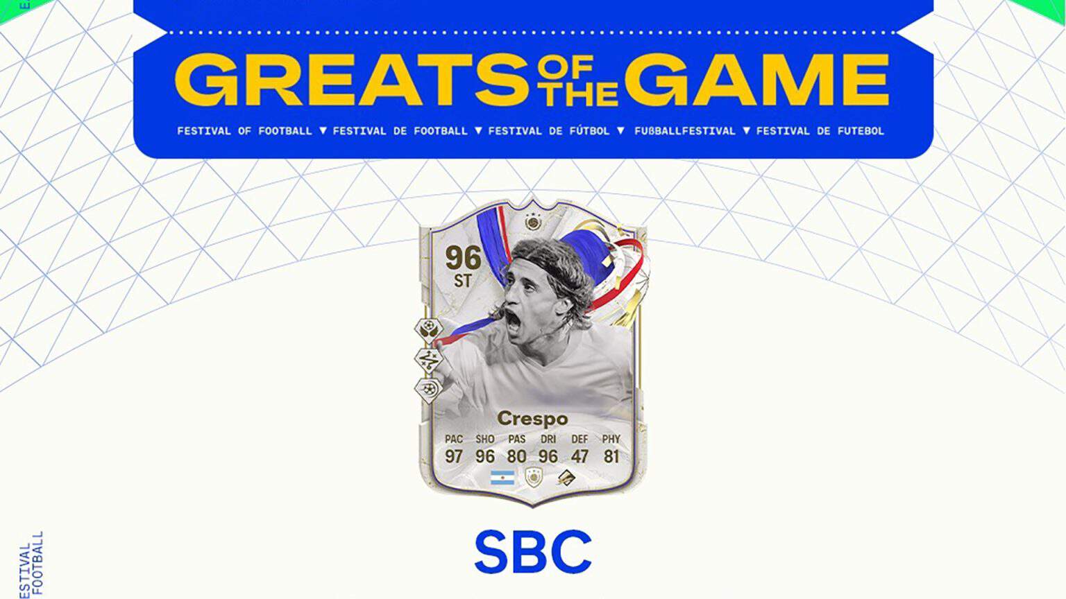 EA FC 24 Hernán Crespo GOTG Greats Of The Game Icon SBC Review And ...