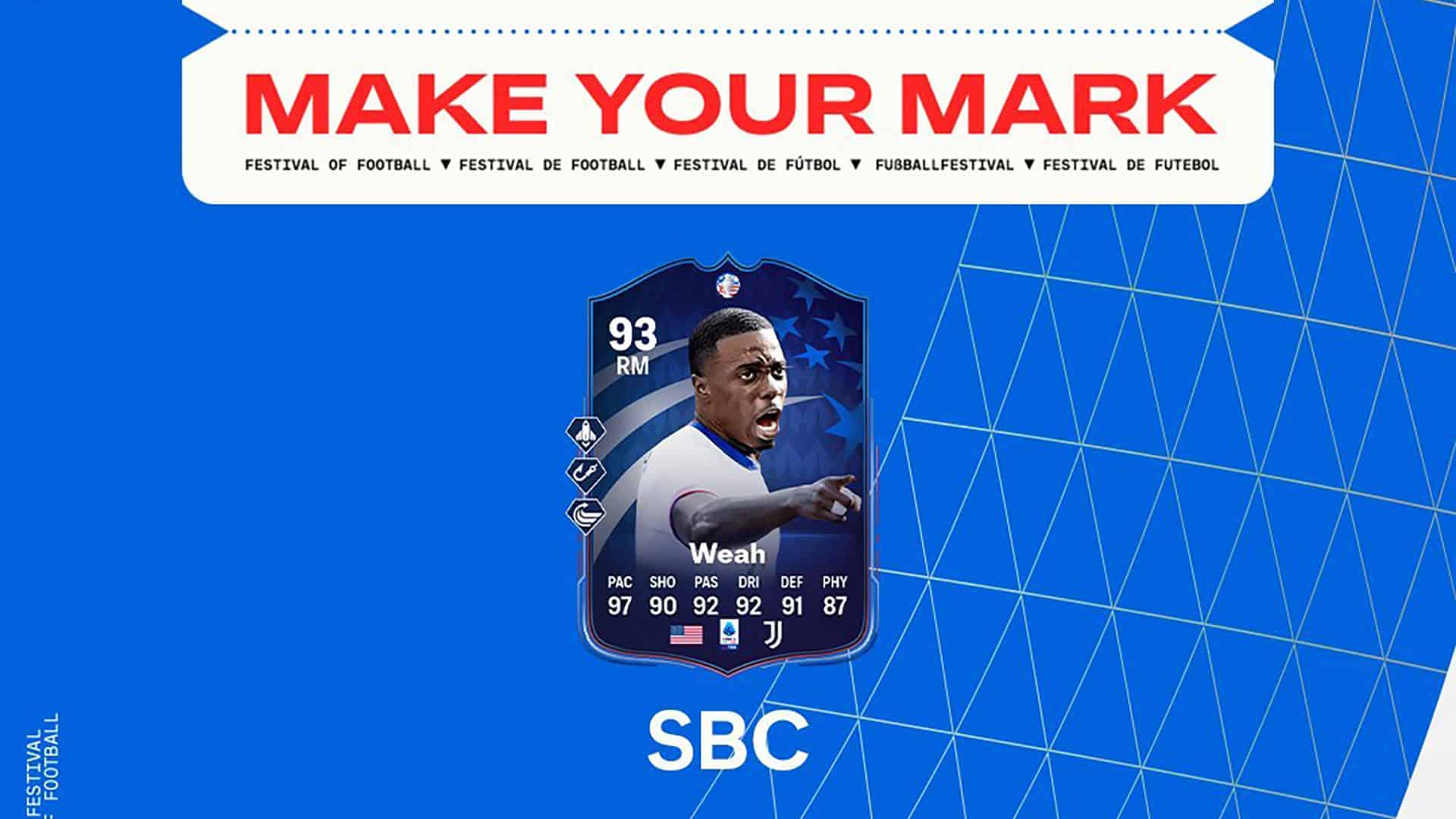 EA FC 24 Timothy Weah Make Your Mark SBC Review And Solutions ...