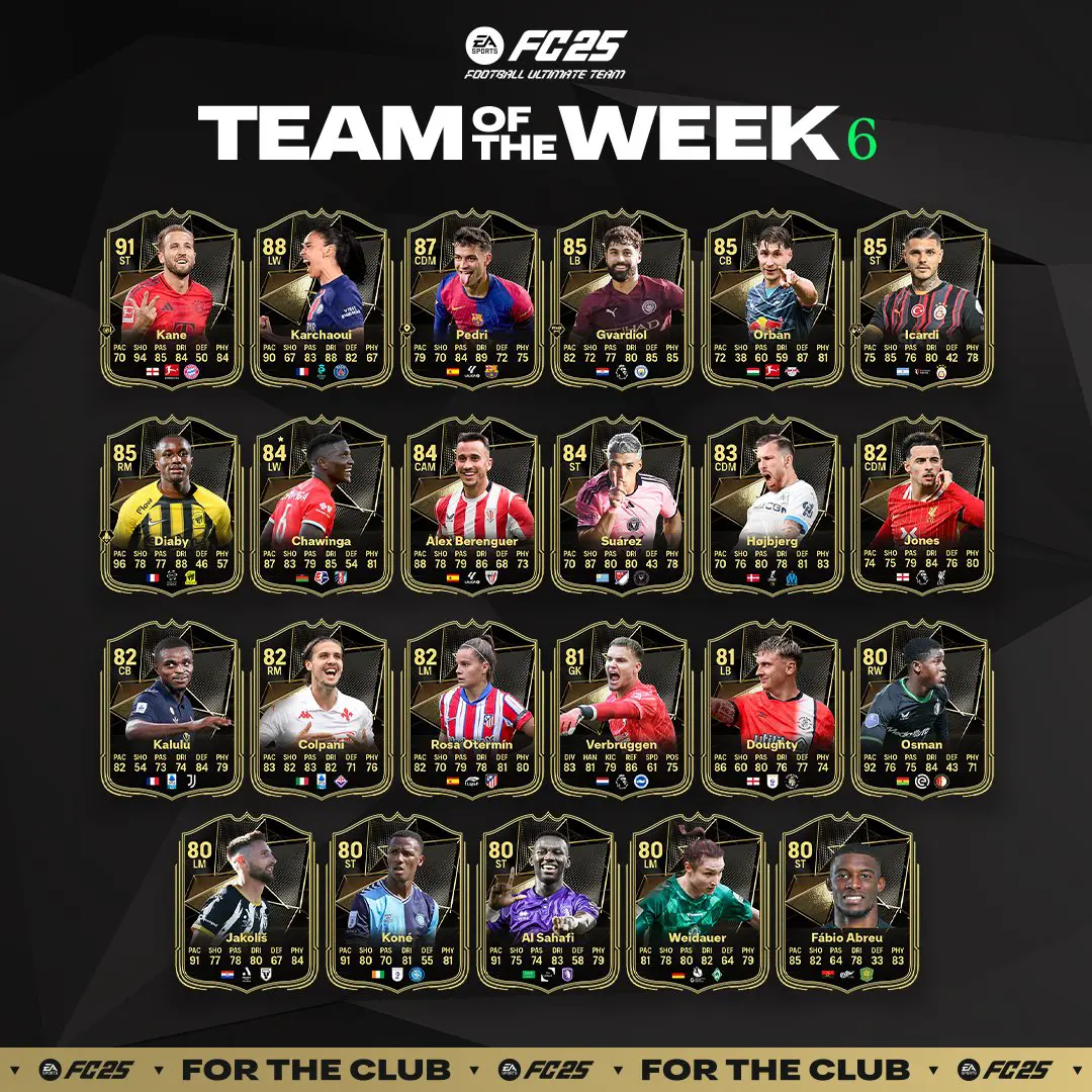 EA FC 25 TOTW 6 All Leaks And Official Release On 23 October ...