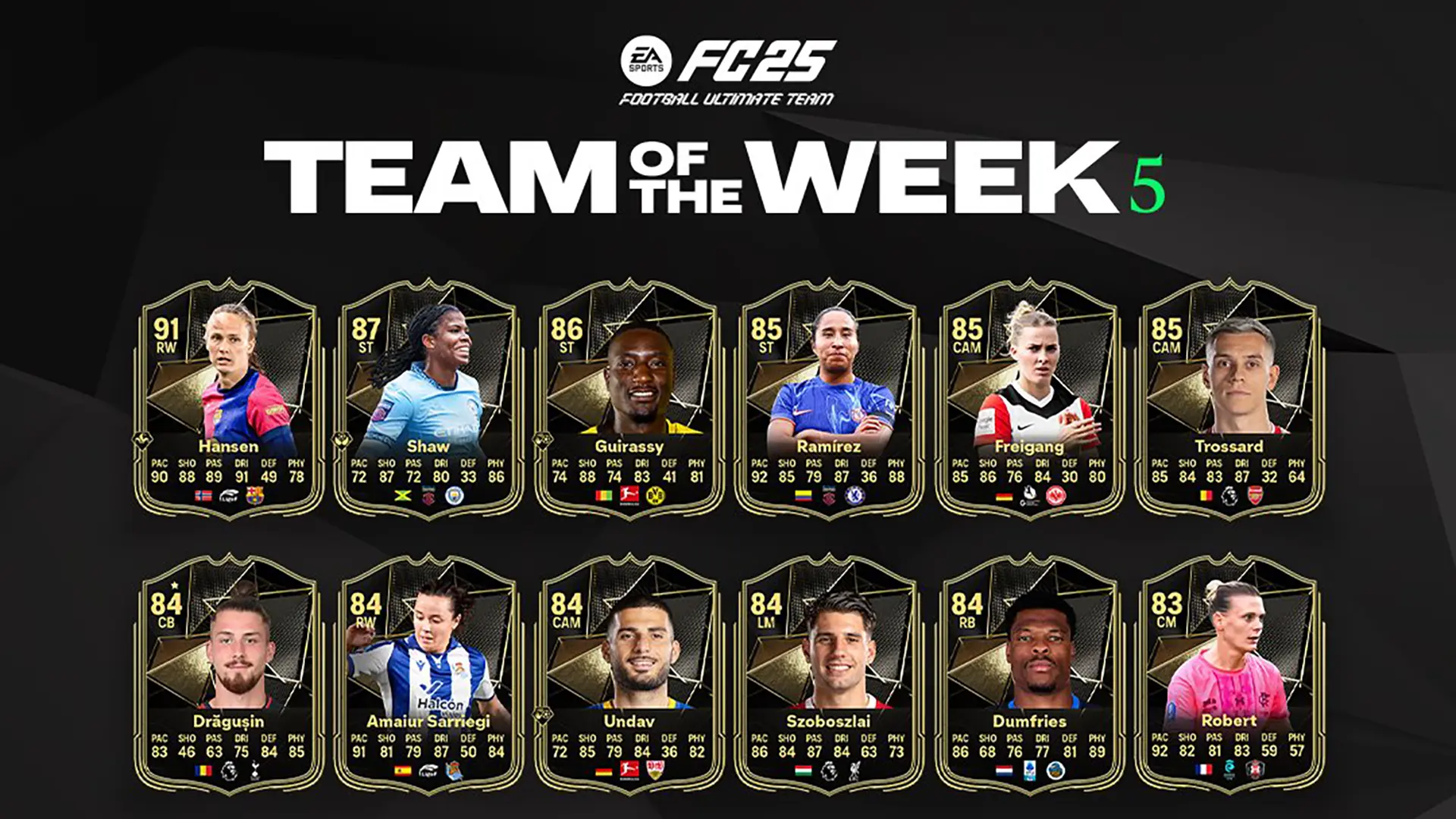 EA FC 25 TOTW 5 All Leaks And Official Release On 16 October - FifaUltimateTeam.it - UK